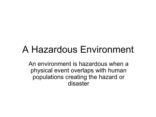 1 Climatic Hazards Introduction | PPT | Weather | Science