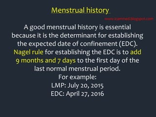 Clinical Obstetrics ( History and Examination ) | PPTX