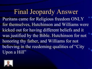 1. colonial history jeopardy | PPT