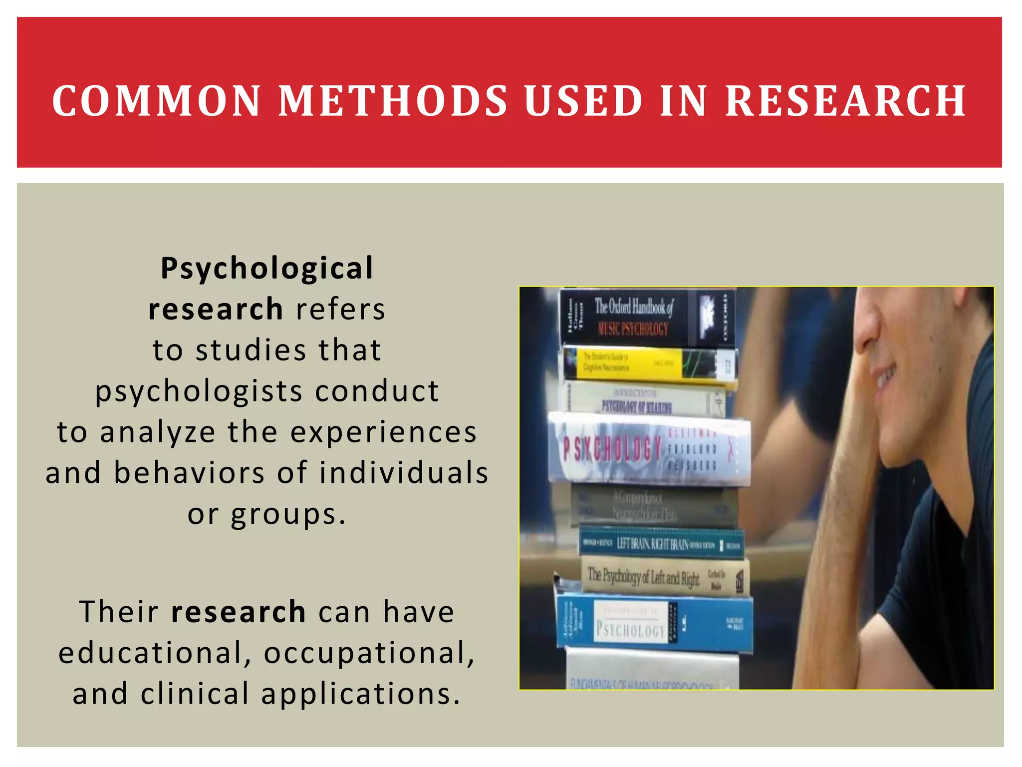 Common Methods used in Research (Psychology) | PPTX