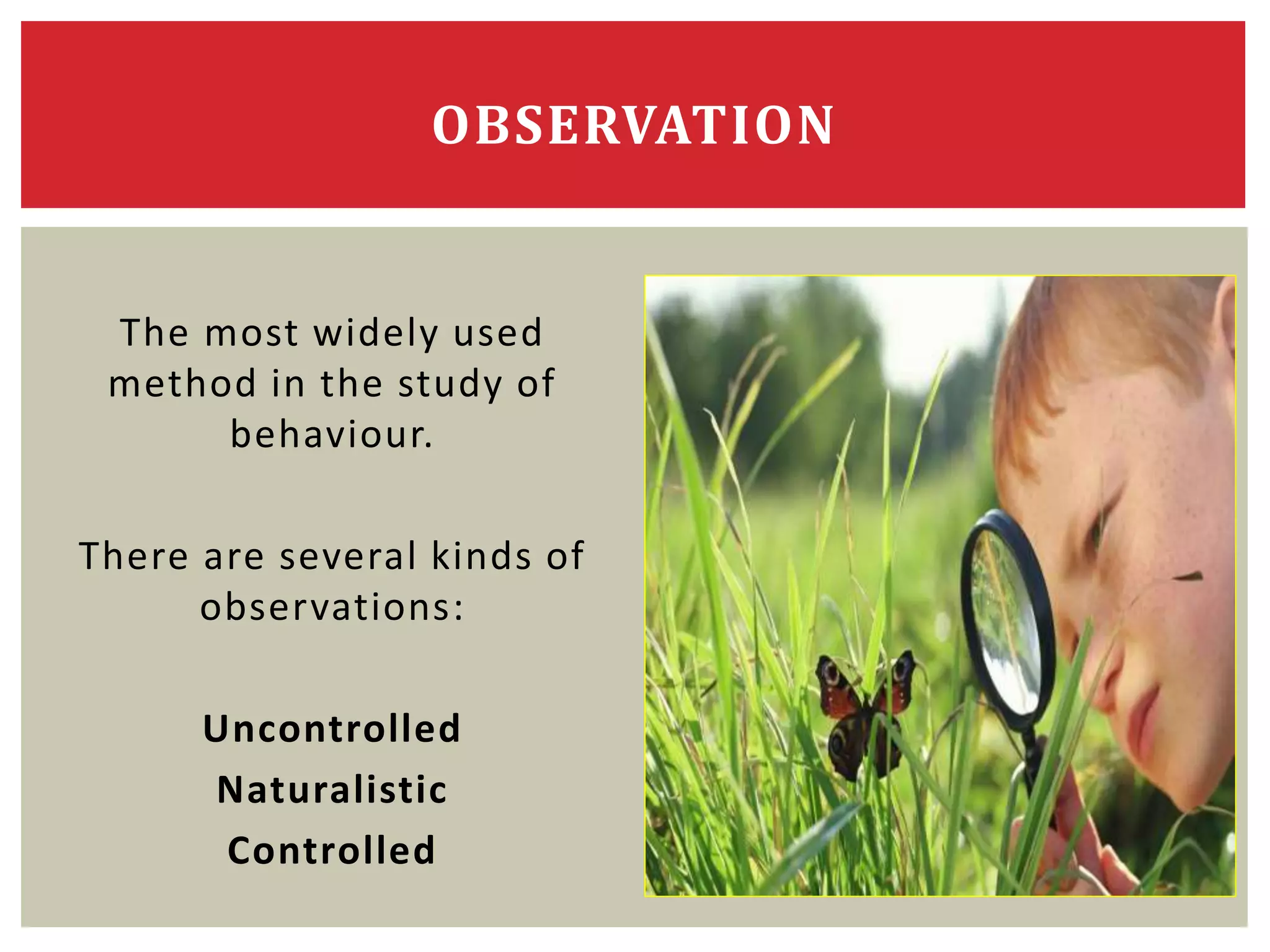 Common Methods used in Research (Psychology) | PPTX