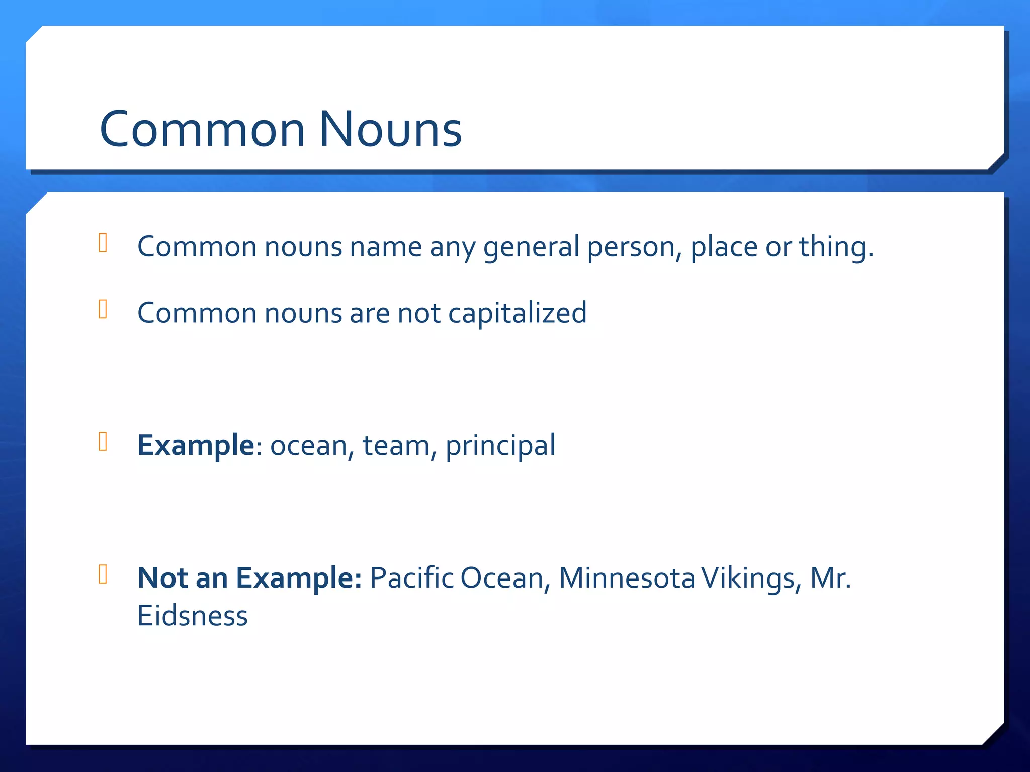 Common and Proper Nouns #1 | PPT