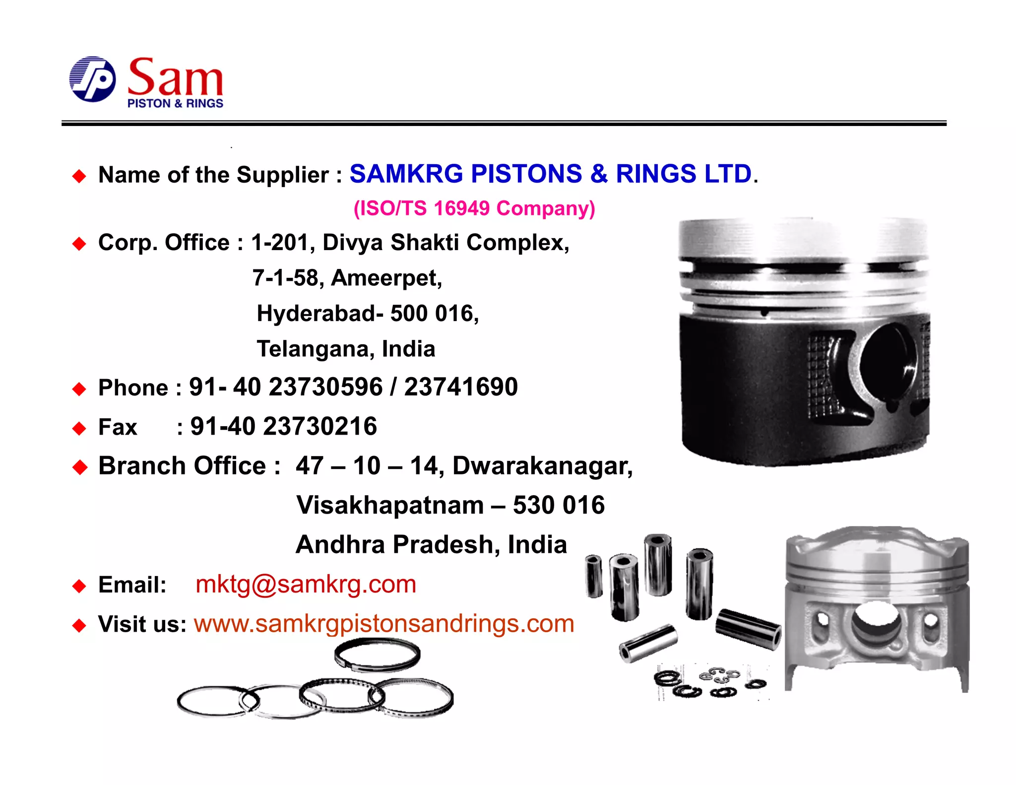 SamKrg Pistons and Rings Presentation | PDF | Automotive Industry ...