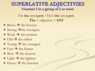 Comparatives & Superlatives adjectives | PPT