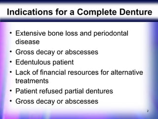 1.complete denture (power point) | PPT