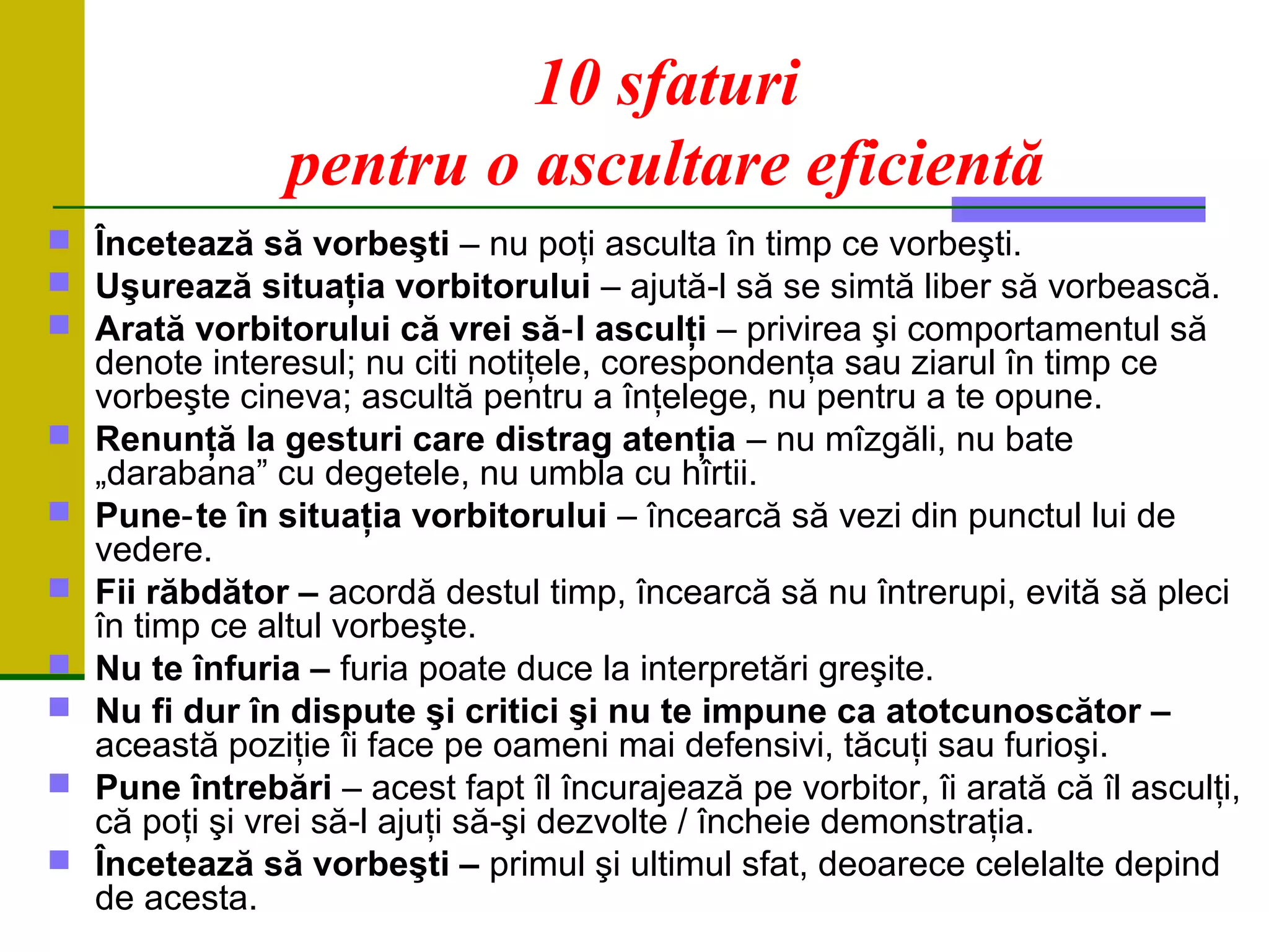 Comunicarea eficienta - Cadru conceptual | PPT