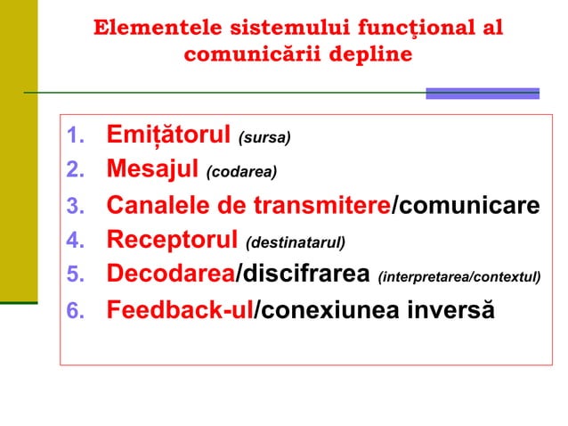 Comunicarea eficienta - Cadru conceptual | PPT