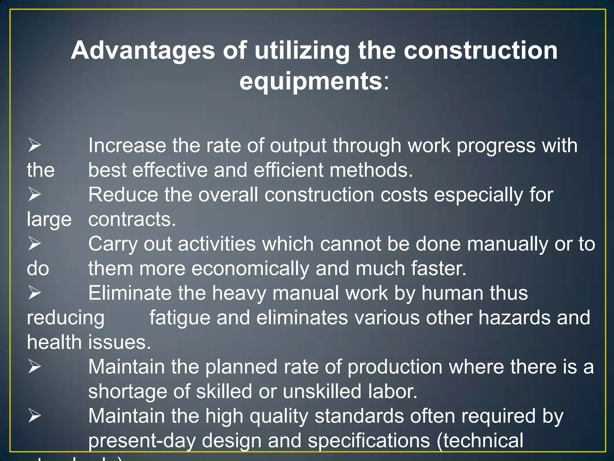 Construction Equipment Management | PPTX
