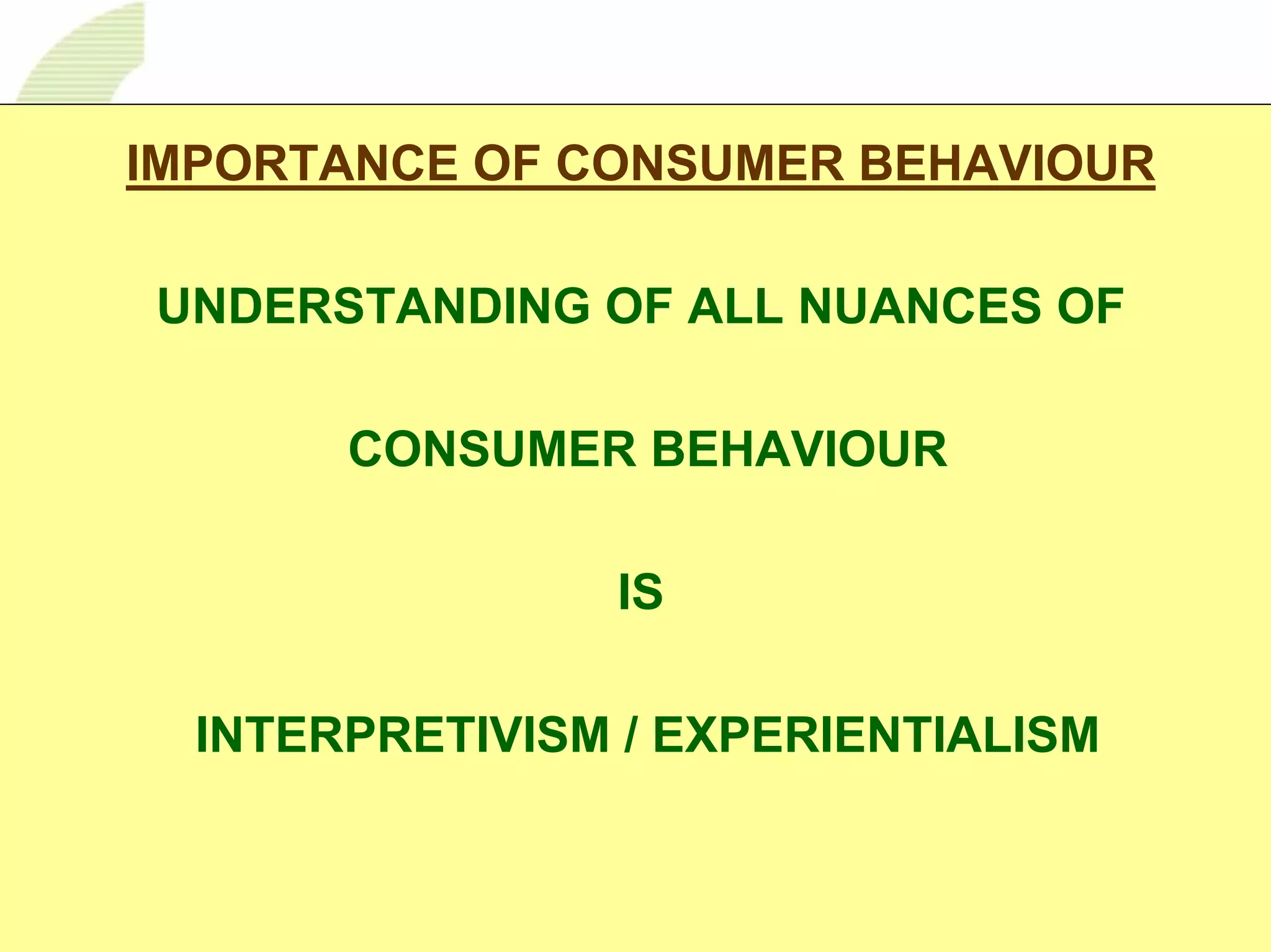 Consumer Buyer Behaviour: Nature and scope of consumer behavior | PDF ...