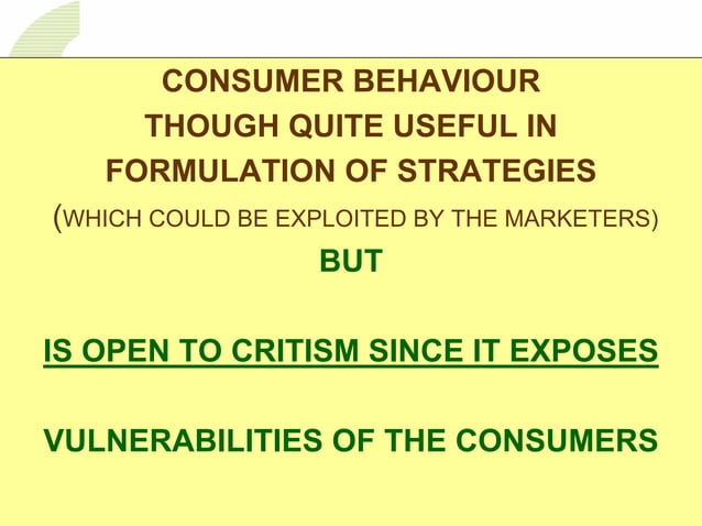 Consumer Buyer Behaviour: Nature and scope of consumer behavior | PDF ...