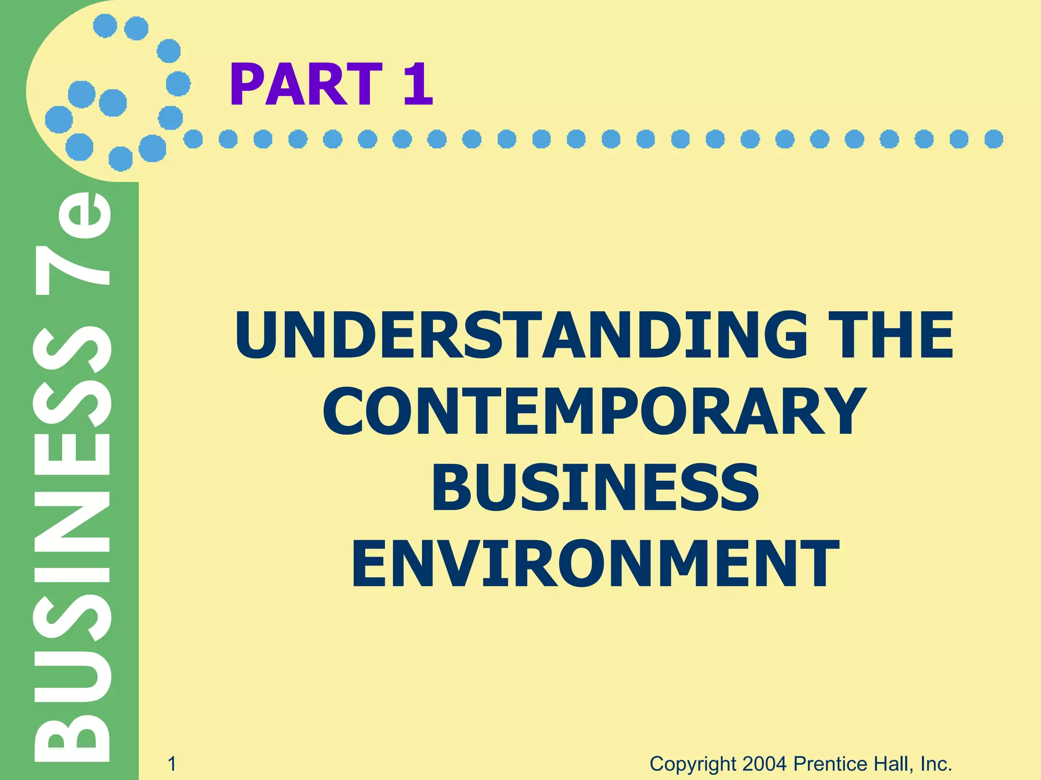 1. contemporary business environment (ITB ECO) | PPT