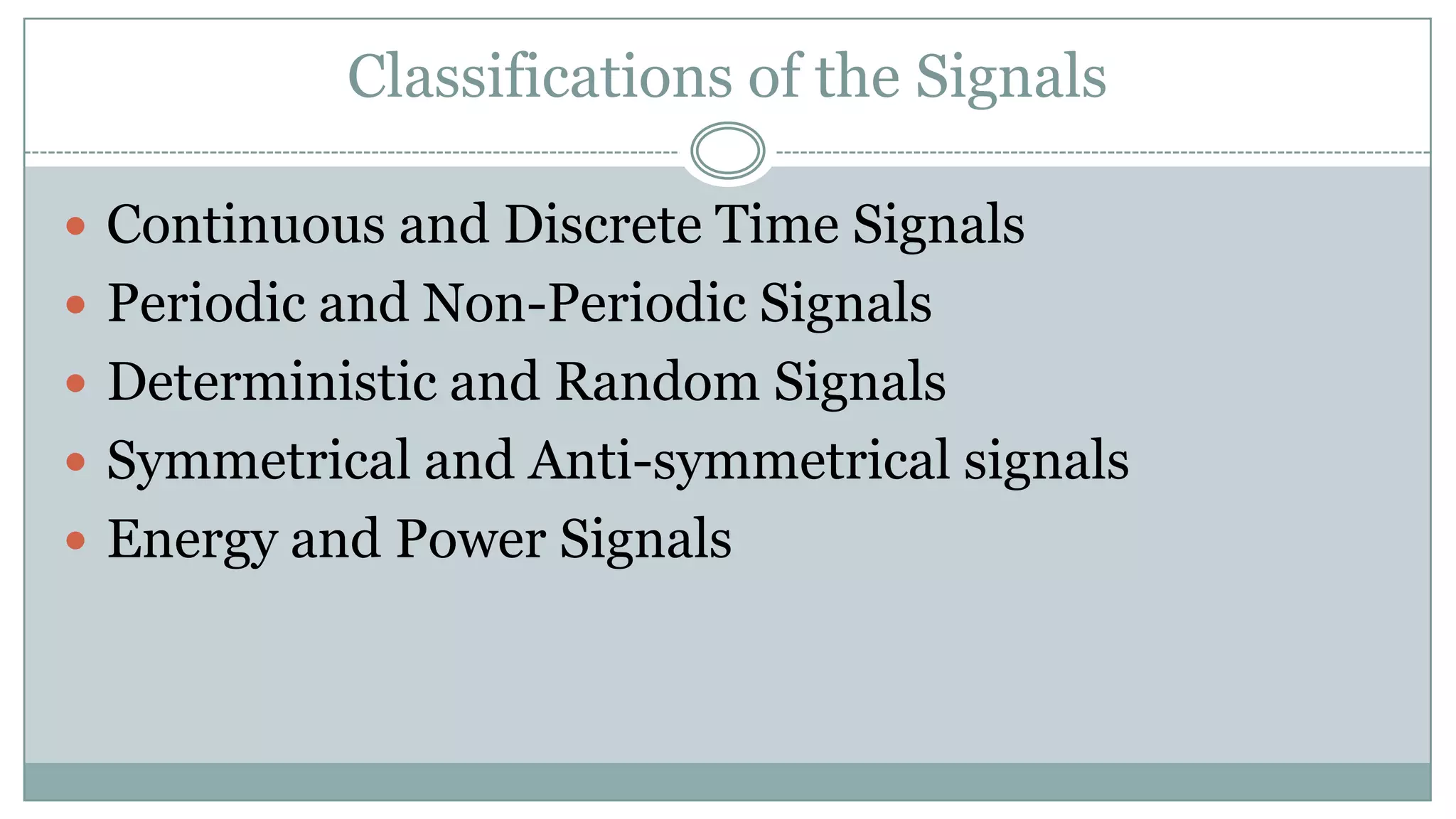 Types of the Signals- Signals and Systems | PDF