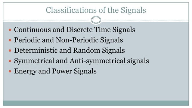 Types of the Signals- Signals and Systems | PDF