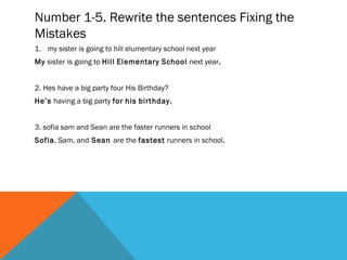 Correct the Sentence #1 | PPT