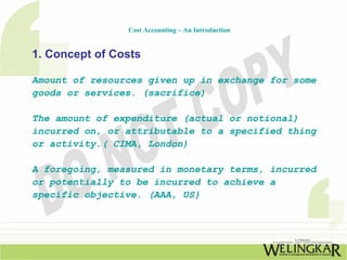 An Introduction to Cost Accounting | PDF