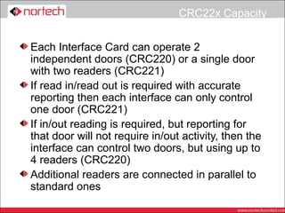 Nortech Door Controllers - crc220 network installation | PPT