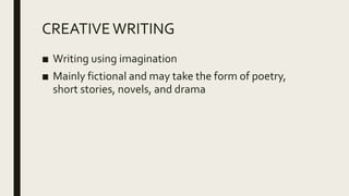 1 creative writing | PPTX