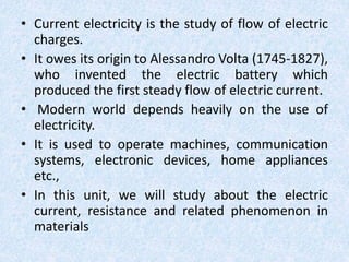 Current Electricity Definition