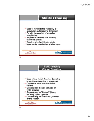 Data Analytics for Internal Auditors - Understanding Sampling | PDF
