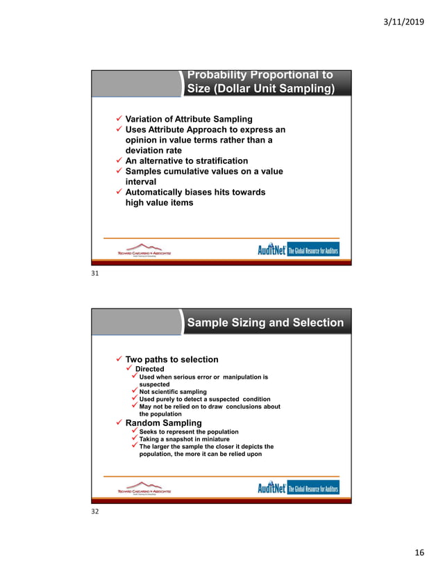 Data Analytics for Internal Auditors - Understanding Sampling | PDF