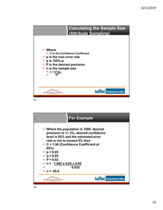Data Analytics for Internal Auditors - Understanding Sampling | PDF