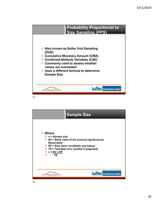 Data Analytics for Internal Auditors - Understanding Sampling | PDF