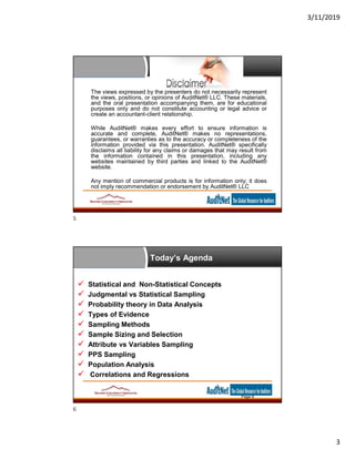 Data Analytics for Internal Auditors - Understanding Sampling | PDF