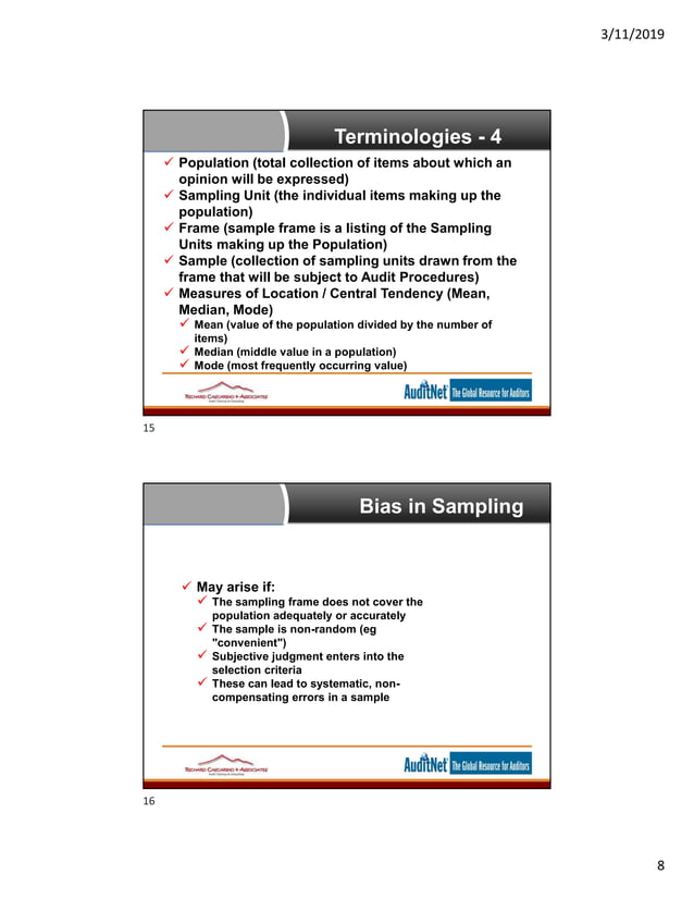 Data Analytics for Internal Auditors - Understanding Sampling | PDF