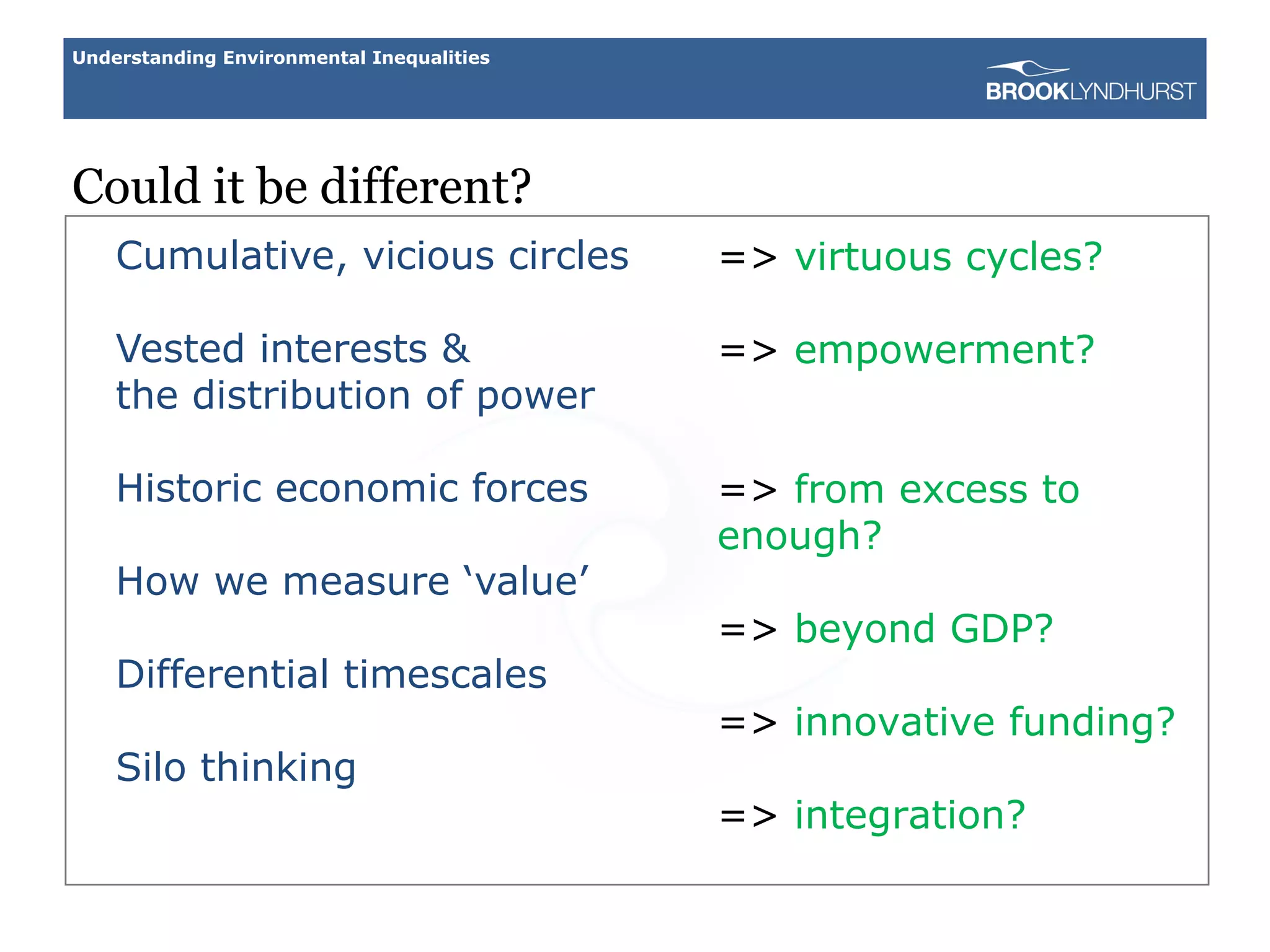 Understanding Environmental Inequality | PPT