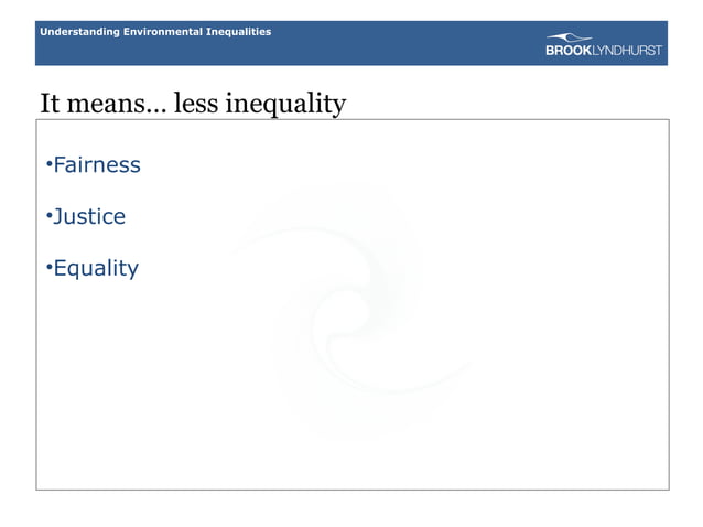 Understanding Environmental Inequality | PPT