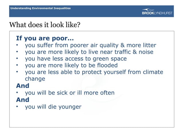 Understanding Environmental Inequality | PPT | Home & Garden