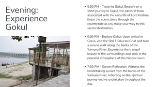 1-day Itinerary for Mathura Vrindavan and Gokul | PDF