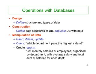 Database Systems Introduction Powerpoint | PDF