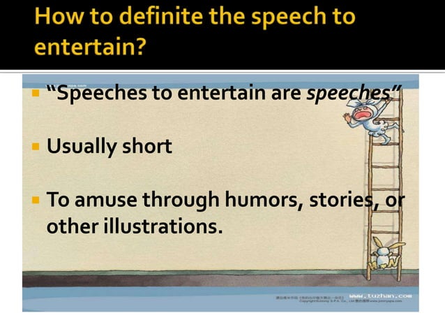 1 Definition Of Entertain Speech | PPT
