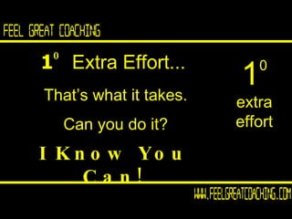 1 Degree Extra Effort | PPS