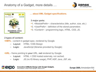 Innovative AdMedia Design with Google Gadgets | PPT | Search | Internet