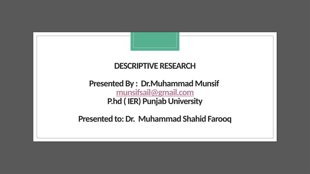 Desciptive Research| Methodology of Descriptive Research ...