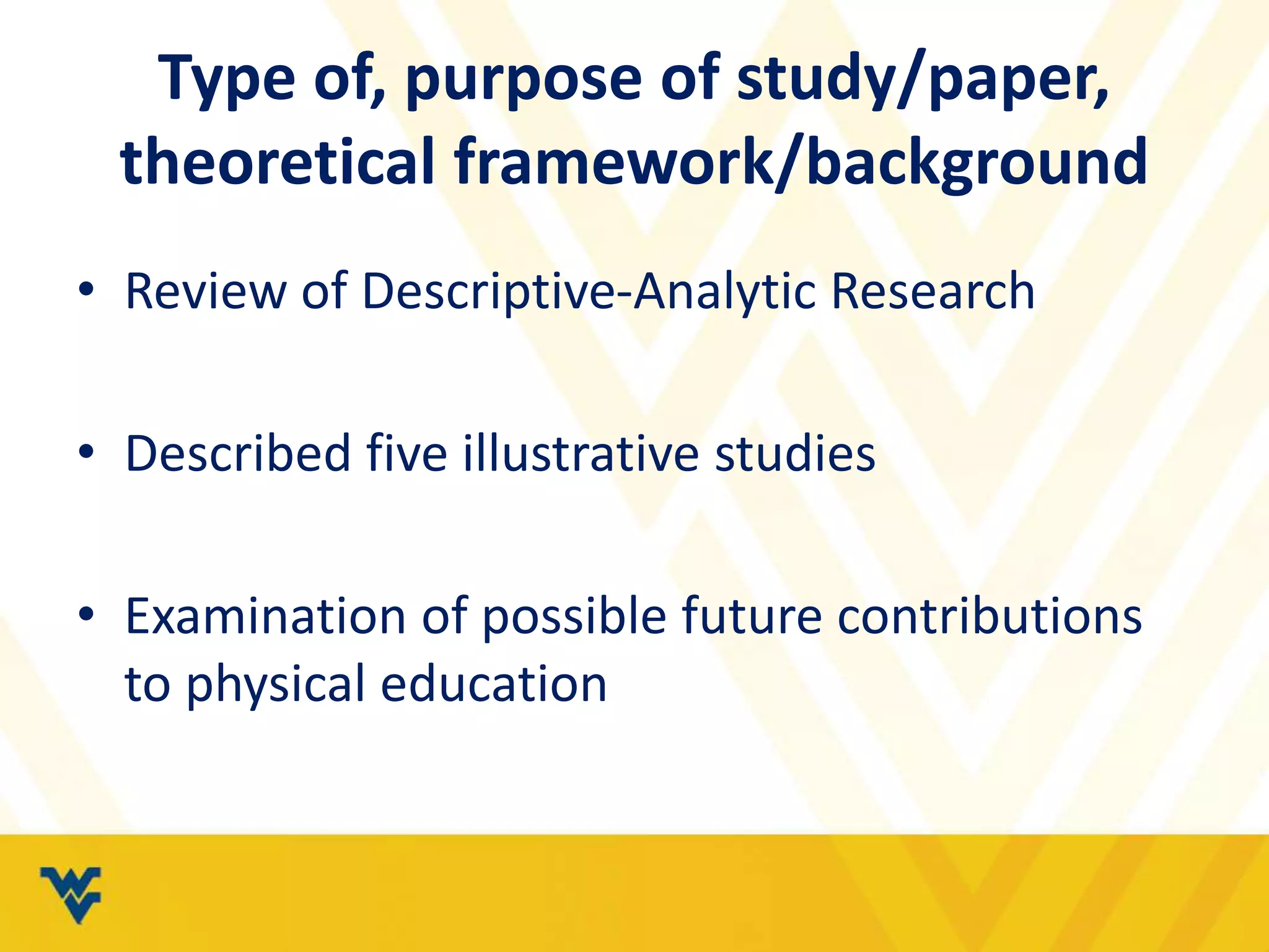 Descriptive Analytic Research | PPTX