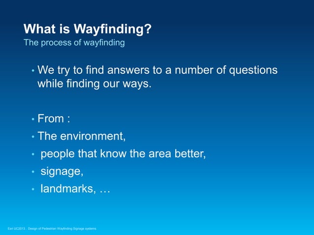 Design of pedestrian wayfinding signage systems | PPT
