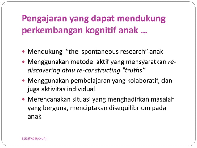 PPT Pengembangan Kognitif AUD | PPTX