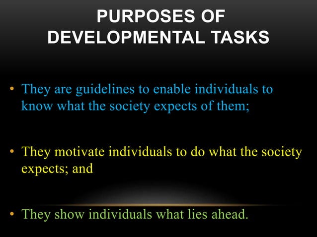 Developmental Tasks - Havighurst | PPTX