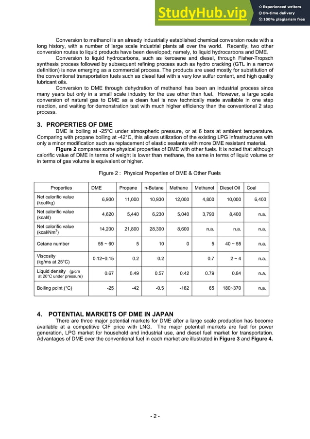 1-DEVELOPMENT of Dimethylether ( Dme ) Synthesis from Natural Gas as an ...