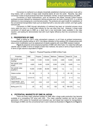 1-DEVELOPMENT of Dimethylether ( Dme ) Synthesis from Natural Gas as an ...