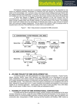 1-DEVELOPMENT of Dimethylether ( Dme ) Synthesis from Natural Gas as an ...