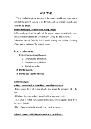 1 development of teeth | PDF | Dental Health | Diseases and Conditions