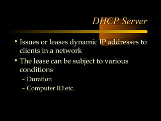 1 dhcp server and windows server 2012 | PPT