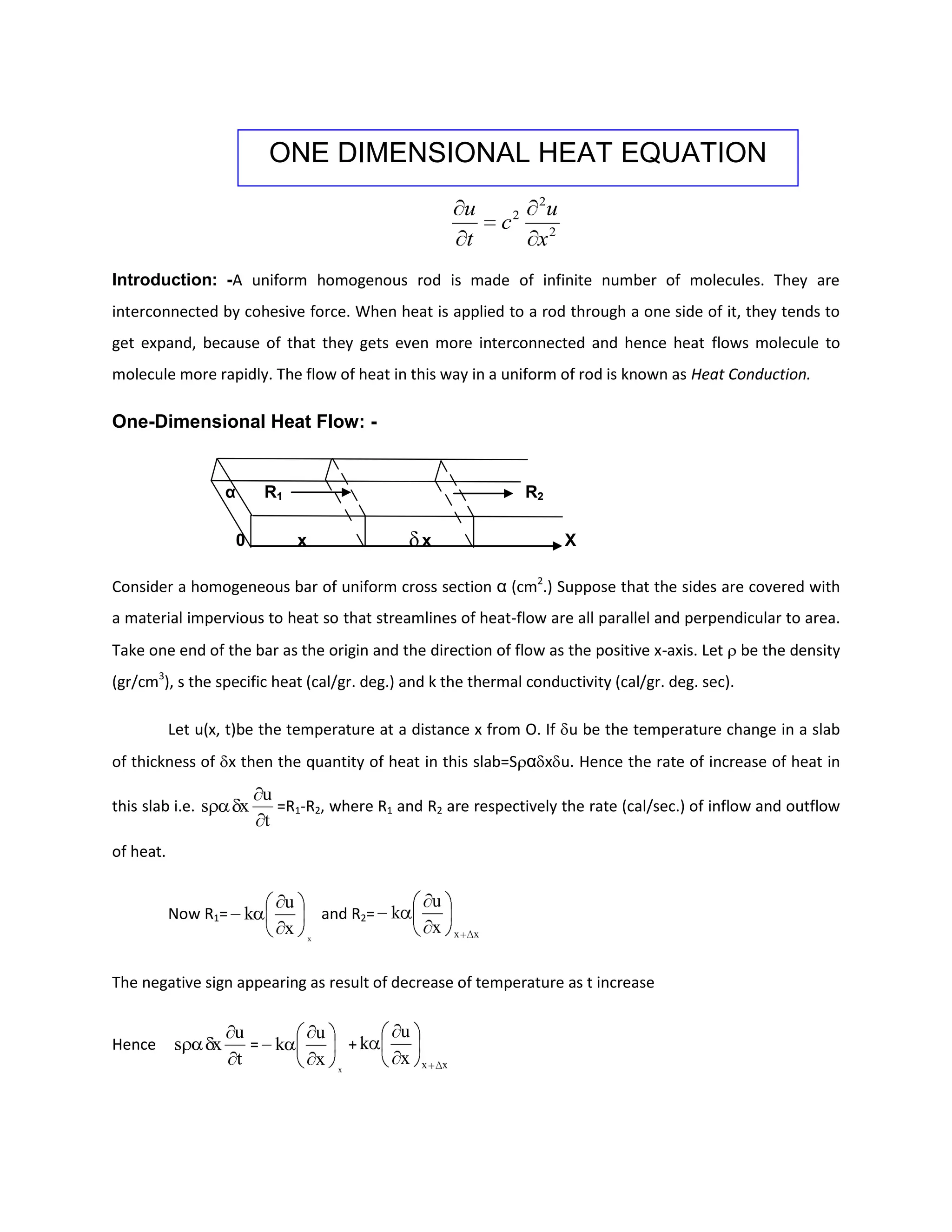 1 d heat equation | DOCX
