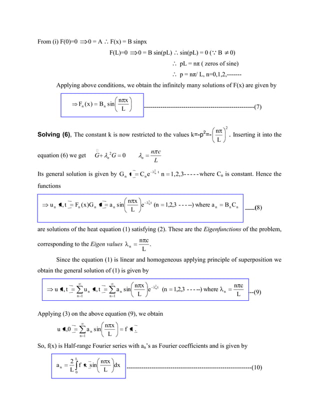 1 d heat equation | DOCX