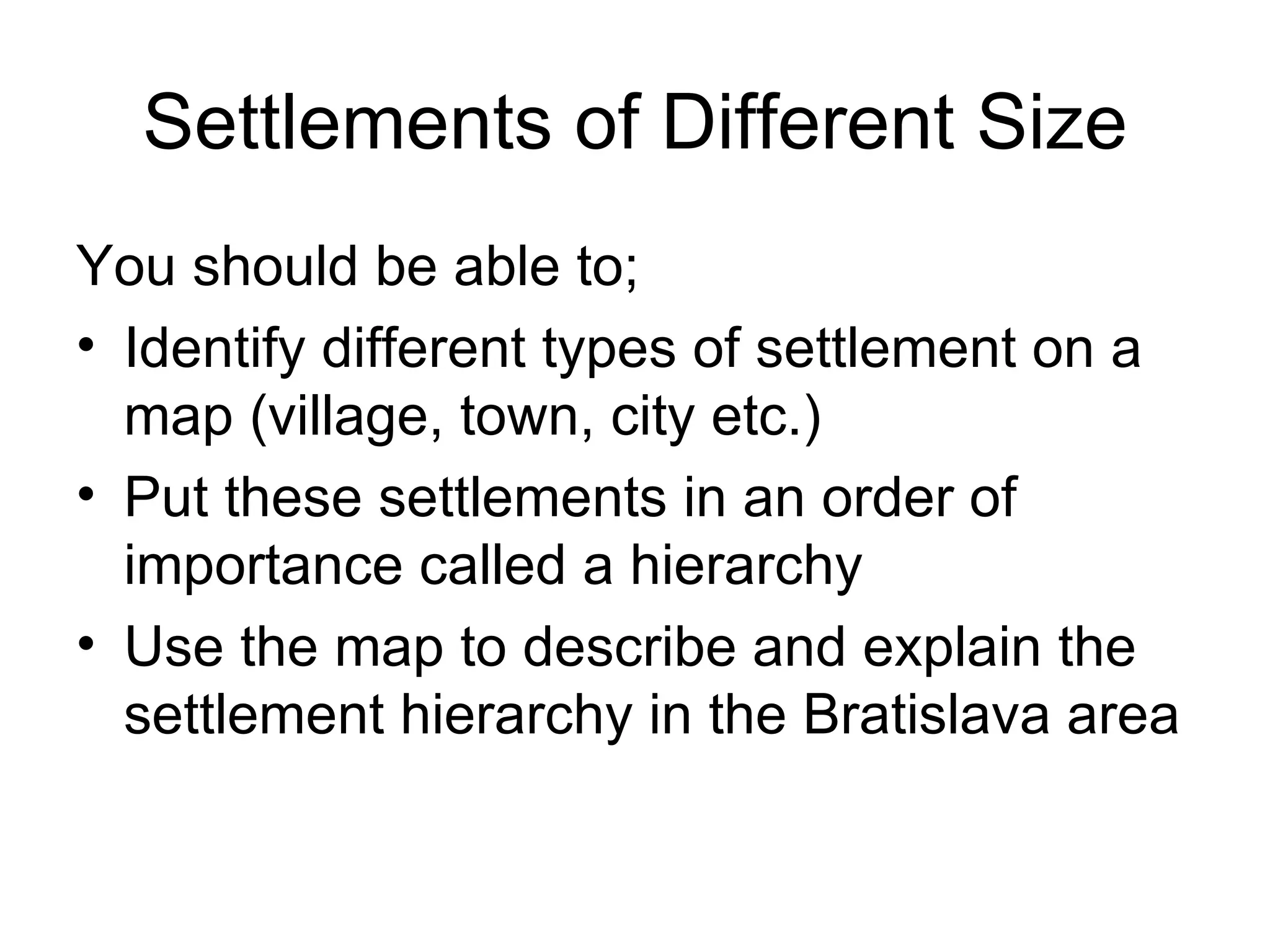 1 - Different Settlements | PPT