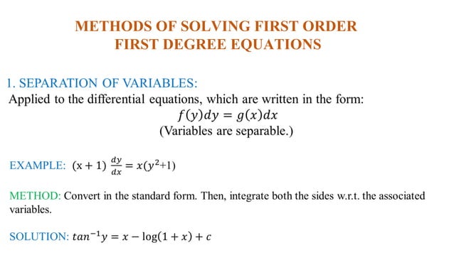 1-Differential-equations-first-order-higher-degree.pptx | Physics | Science